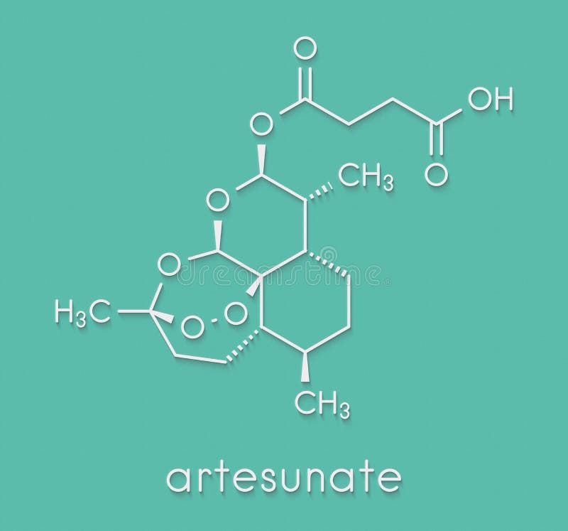 Artesunate Malaria Drug Molecule. Skeletal Formula. Editorial Stock ...