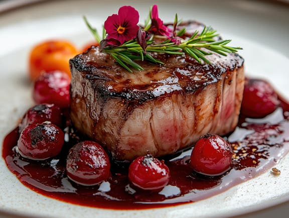 Artful Culinary Plating: Tuna in Style Stock Illustration ...