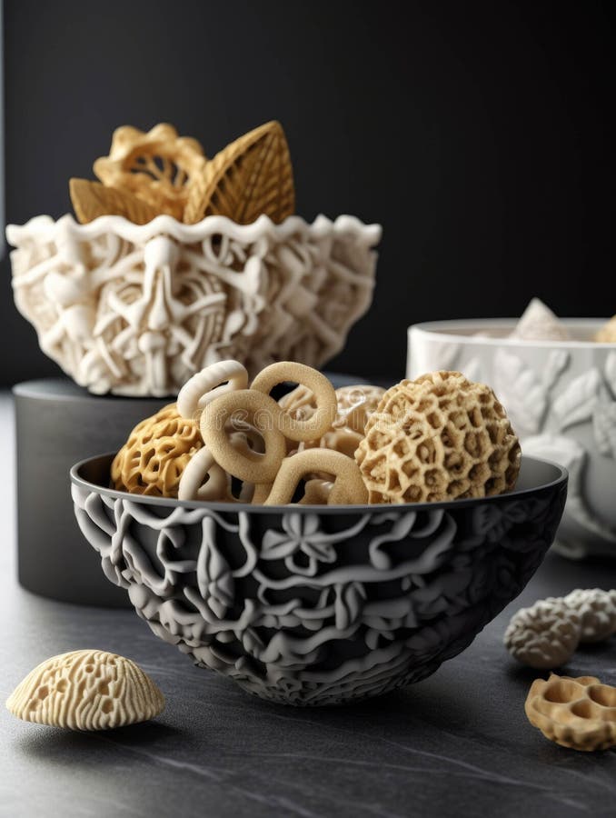 Artful 3D Printed Snacks Printed with Intricate Patterns and Delicate ...
