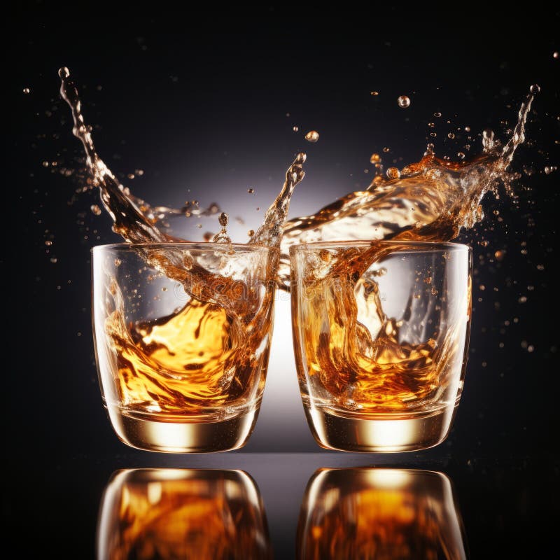 Electrifying Cocktail Adventure: Spectacular Splashes in Pristine White ...