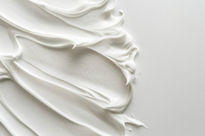 Artful Swirl of Cream on Solid White Background. Neural Network AI ...