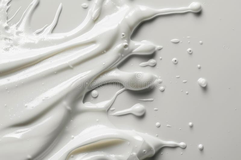 Artful Swirl of Cream on Solid White Background. Neural Network AI ...