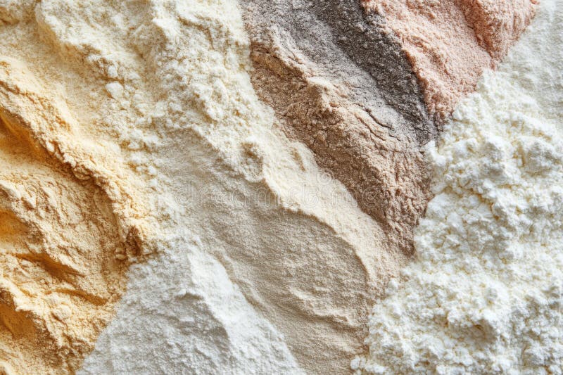 Artfully Arranged Flour Types for Culinary Inspiration and Baking Ideas ...