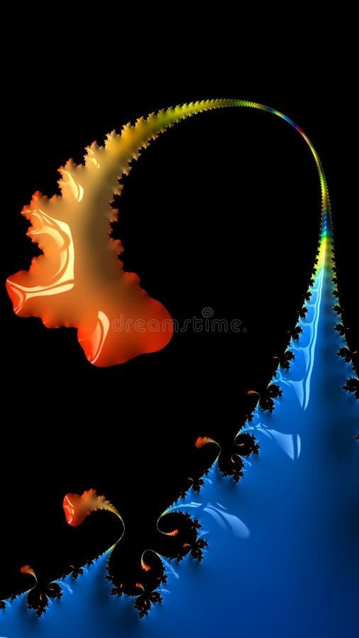 Artfully 3D Rendering Fractal Background Stock Illustration ...