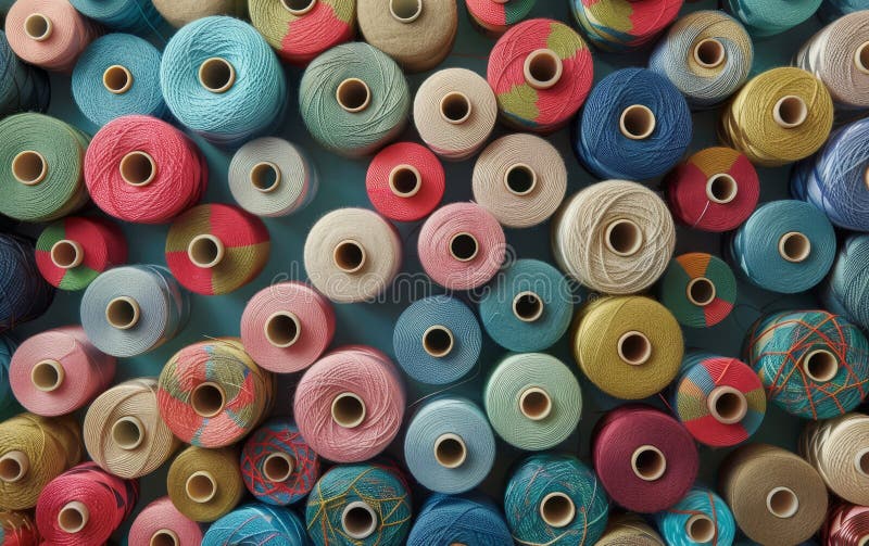 Artfully Organized Sewing Threads with a Striking Color Gradient, Ideal ...