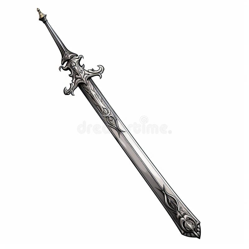 Artgerm Inspired Sword with Medieval Era Aesthetics Stock Illustration ...