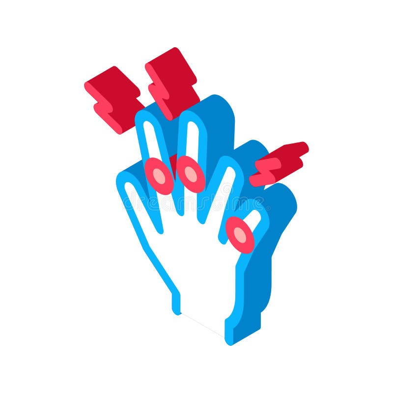 Arthritis of Finger Joints Isometric Icon Vector Illustration Stock ...