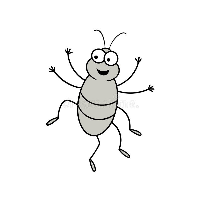 Arthropleura Bug Dancing Icon Vector Illustration Stock Vector ...