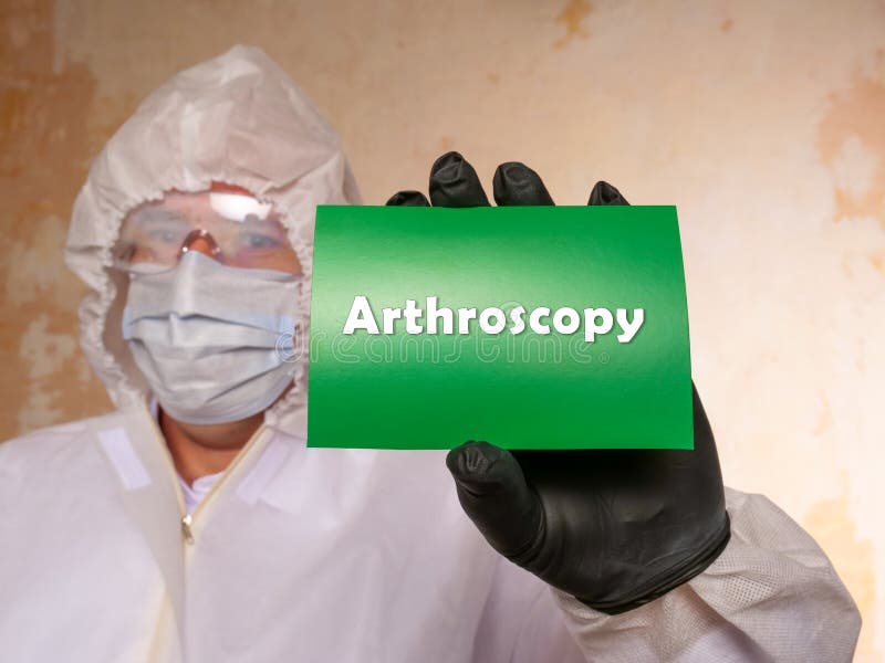 Arthroscopy Sign on the Sheet Stock Photo - Image of medical, stay ...