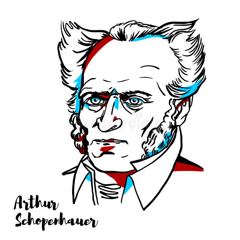 Arthur Schopenhauer Sketch Vector Illustration Stock Vector ...