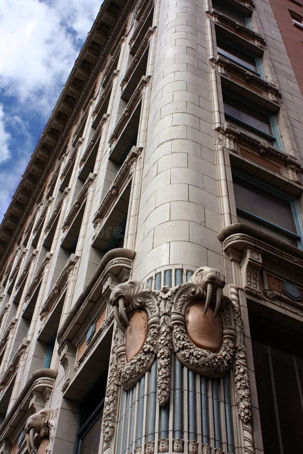 Artic Club Building in Seattle Stock Photo - Image of walrus, detail ...