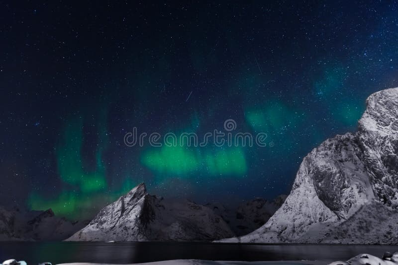 Artic night stock photo. Image of galaxy, green, amazing - 34358582