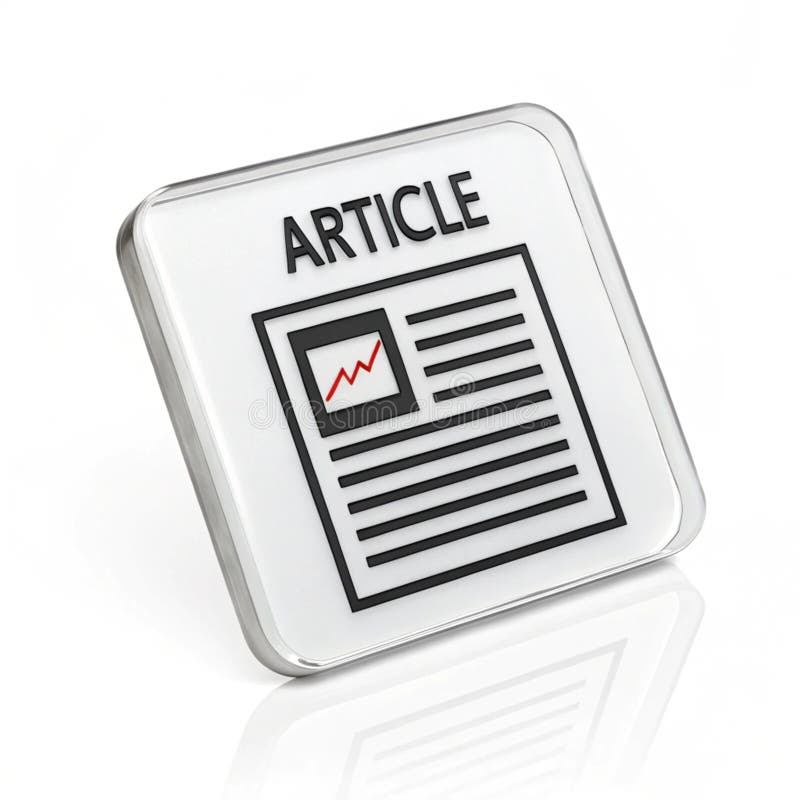 Article Icon Isolated on Transparent Background Stock Illustration ...