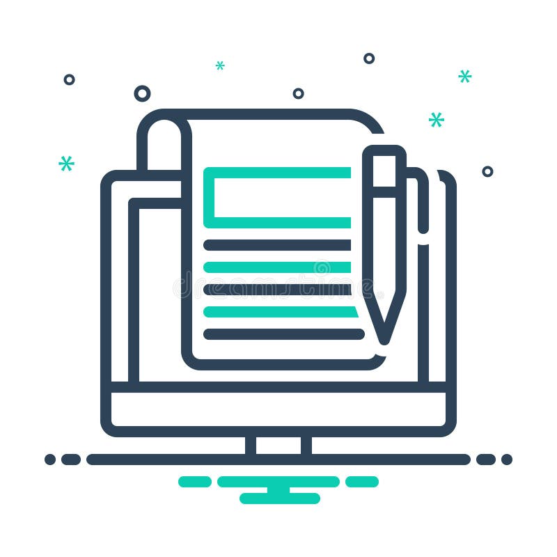 Mix Icon for Article, Newspaper and Paper Stock Vector - Illustration ...