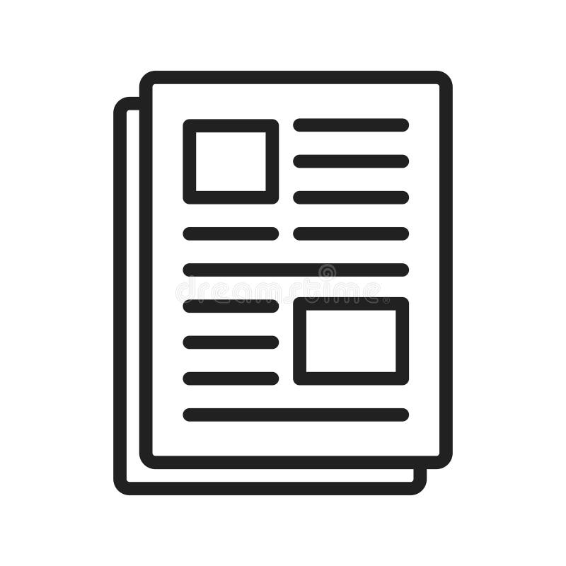 Article Icon Vector Image Stock Vector Illustration Of Outline 278184984