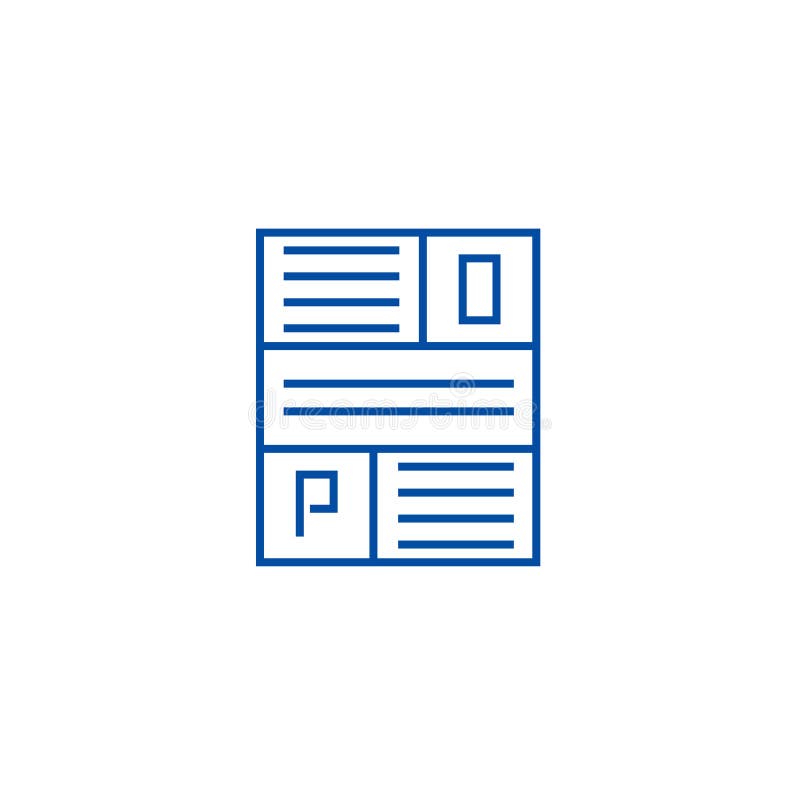 Article Line Icon Concept. Article Flat Vector Symbol, Sign, Outline ...