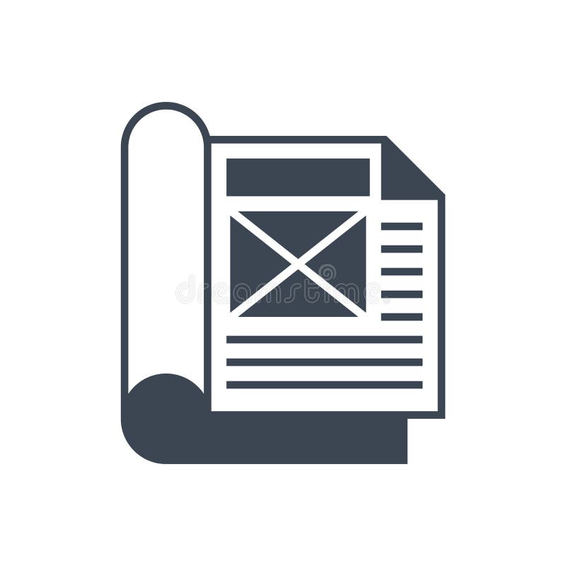 Article Flat Vector Glyph Icon Stock Vector - Illustration of business ...