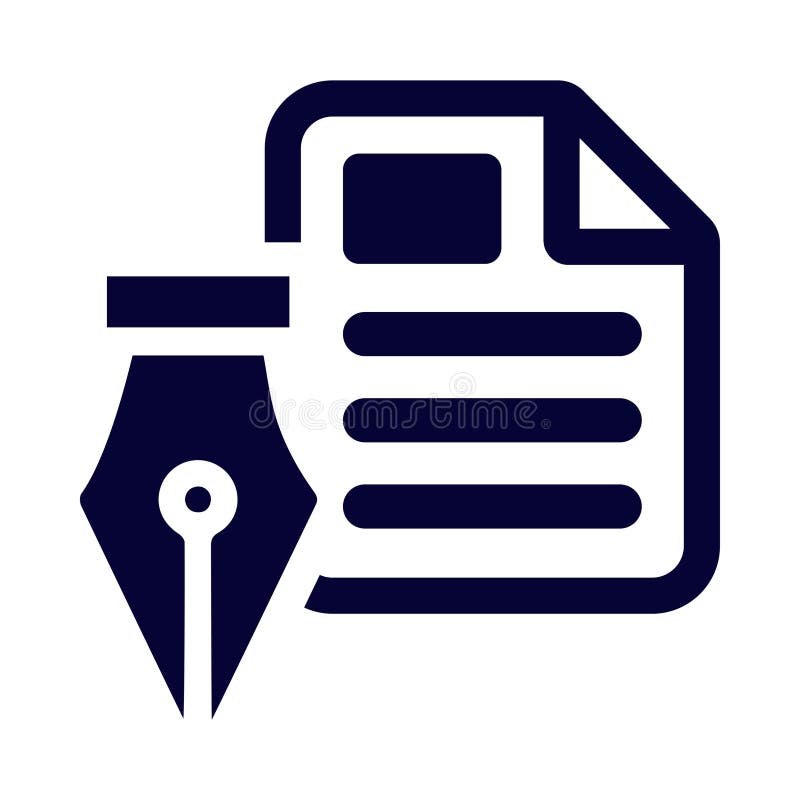 Article, Report, Pen, Article Submission Icon Stock Vector ...