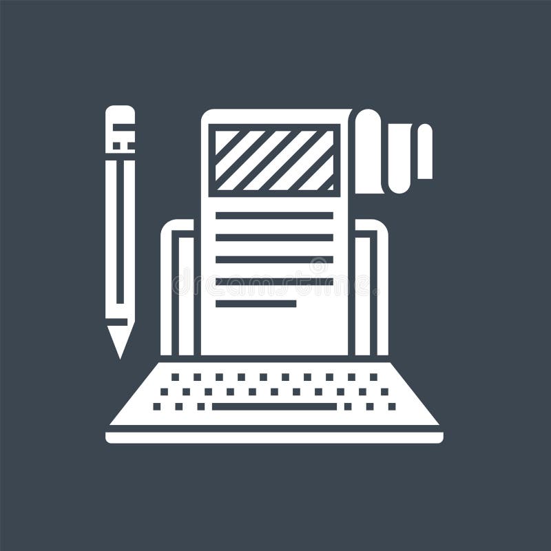 Article Submission Vector Glyph Icon Stock Vector - Illustration of ...