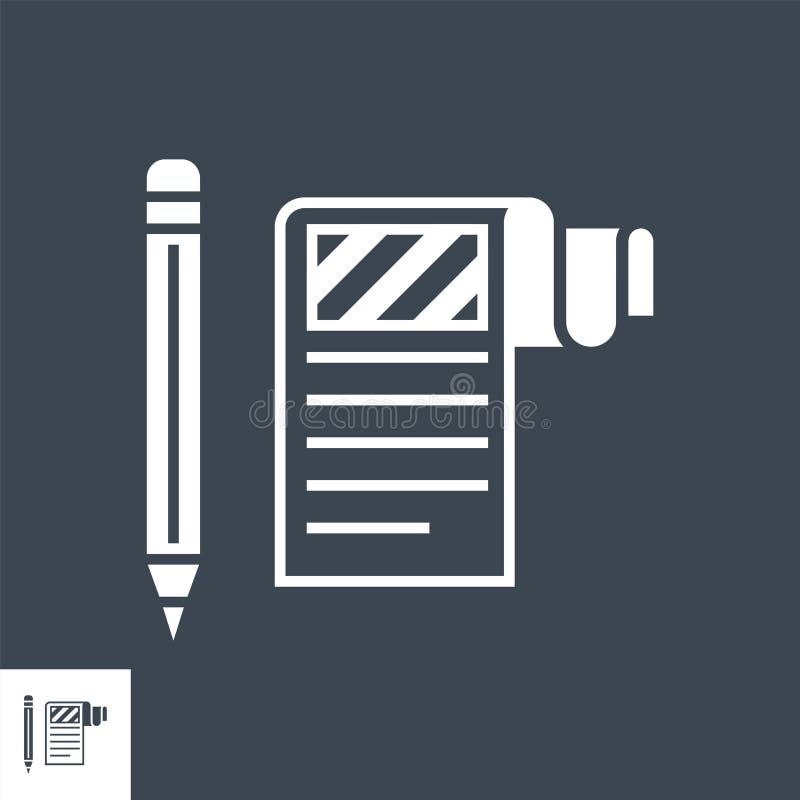 Article Submission Vector Glyph Icon Stock Vector - Illustration of ...