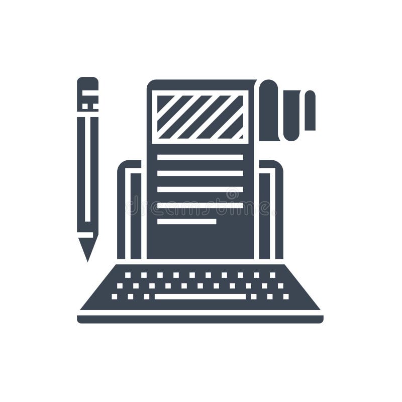 Article Submission Vector Glyph Icon Stock Vector - Illustration of ...