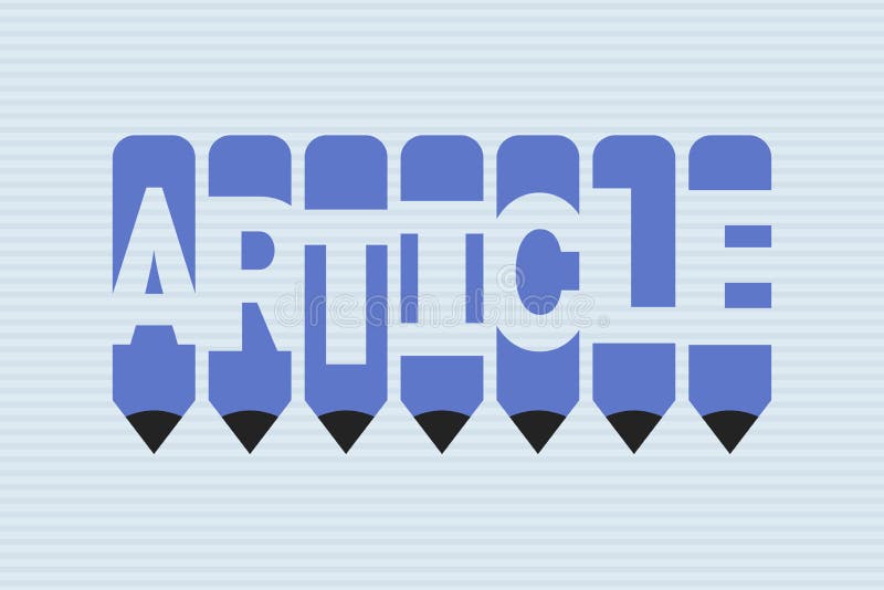 Article Text with Pen Symbol Creative Ideas Design, Vector Illustration ...