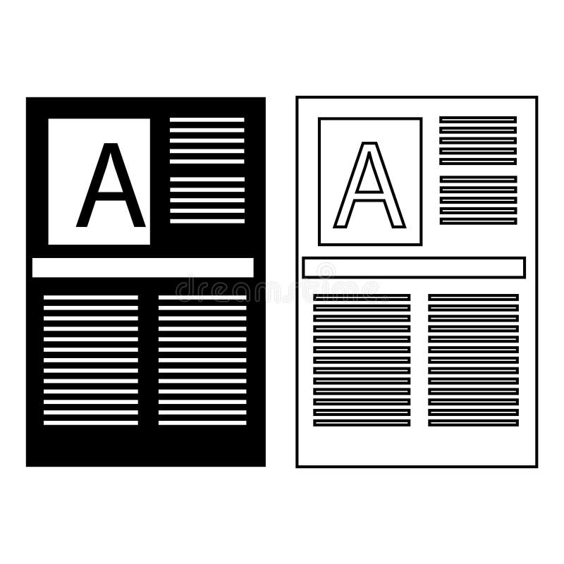 Newspaper Icon Vector Set. News Illustration Sign Collection. Press ...