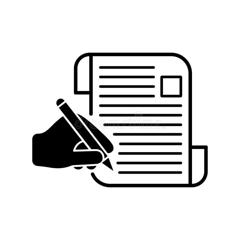 Article writing icon stock illustration. Illustration of education ...