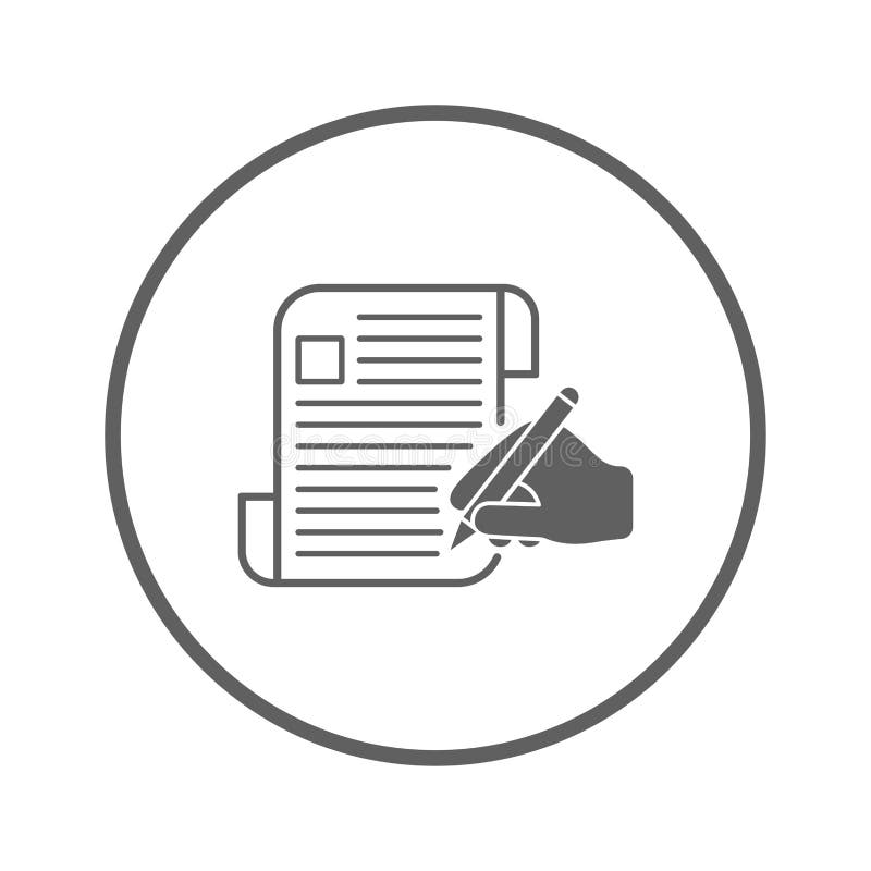 Article writing icon stock illustration. Illustration of paper - 264692615