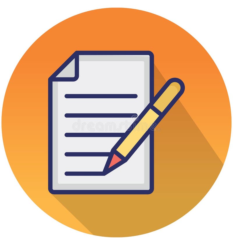 Article Writing Isolated Vector Icon that Can Easily Modify or Edit ...
