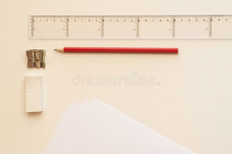 Articles for Office or School Work on Table in Order Stock Photo ...