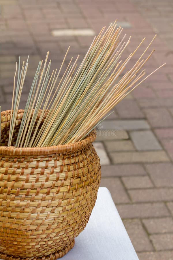 Articles of Straw and the Vines are Handmade. Stock Photo - Image of ...