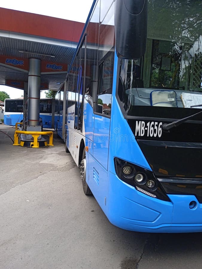 Articulated Bus when Its Fluel of Gas Editorial Image - Image of fluel ...