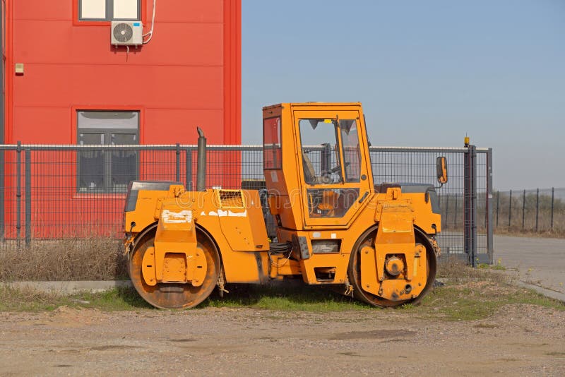 Articulated Tandem Roller stock image. Image of transportation - 376825749
