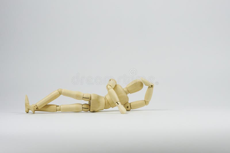 Exercise Concept, Wooden Figure Doing Physical Exercises Stock Photo ...