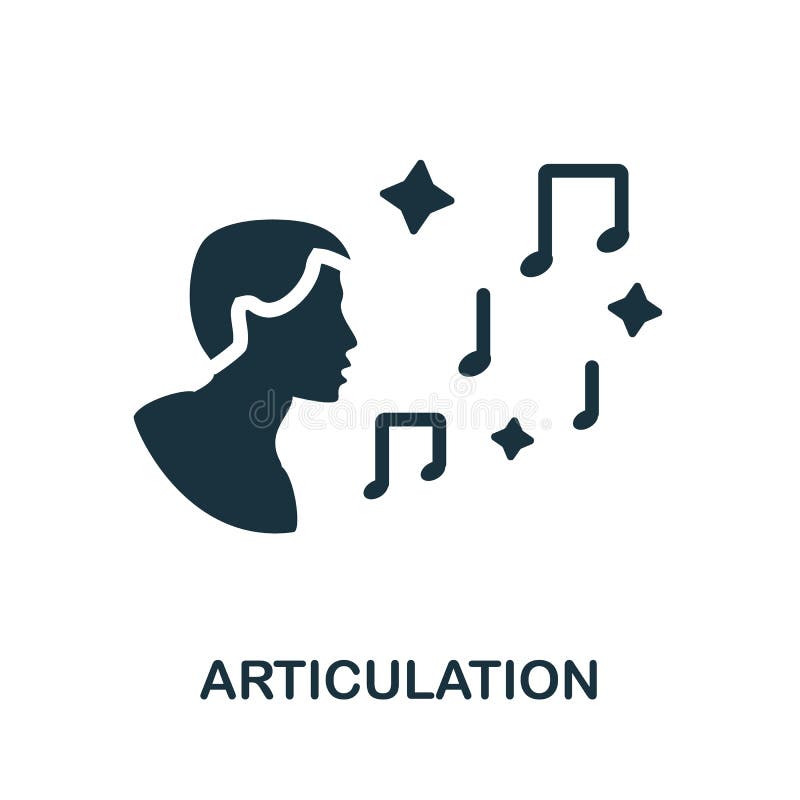 Articulation Icon. Monochrome Sign from Cognitive Skills Collection ...