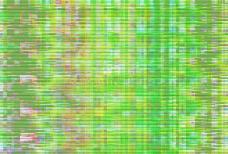 Artifact Green Vhs Glitch Background, Pixel Flicker Stock Illustration ...