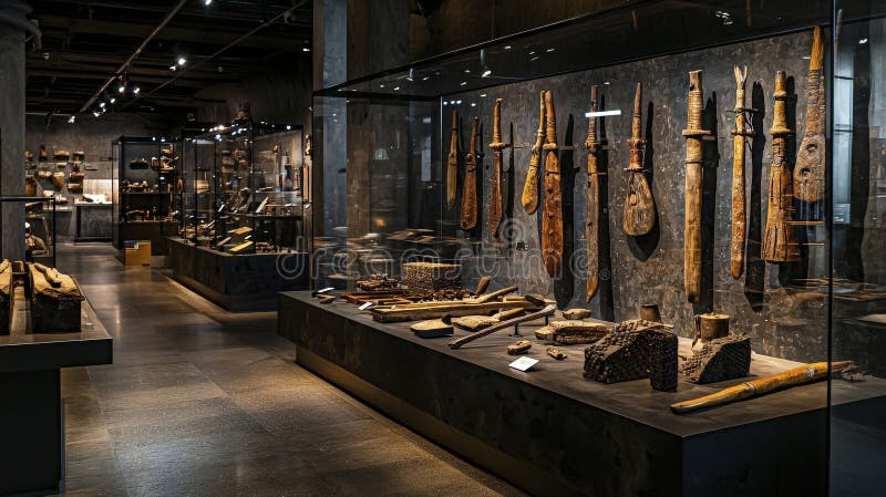 Artifacts and Tools Exhibition Modern Museum Cultural Showcase Urban ...