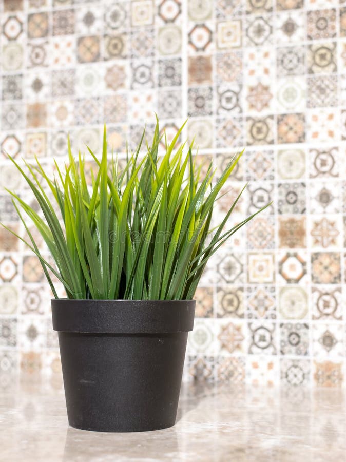 Artifical Grass and Ceramic Tiles Stock Image - Image of room ...