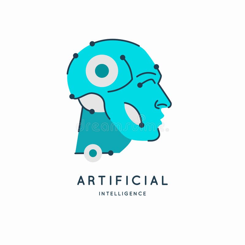 Artifical Intelligence, Conceptual Sign and Logo. the Analytical System ...