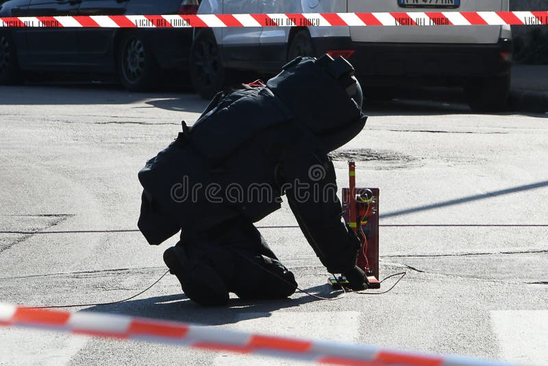 Artifice while Defusing a Bomb Package Editorial Photo - Image of ...