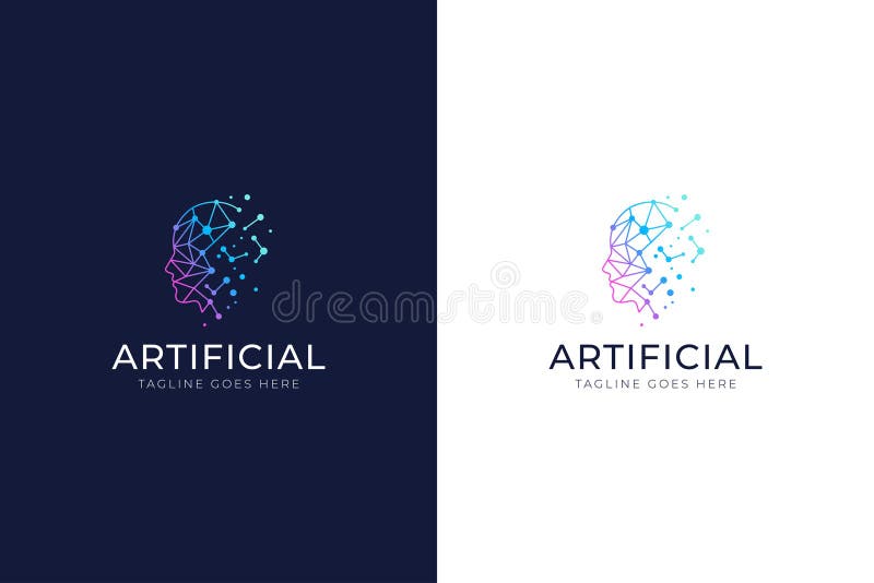 Head Logo Artificial Intelligence Brain Futuristic Smart Mind Human ...
