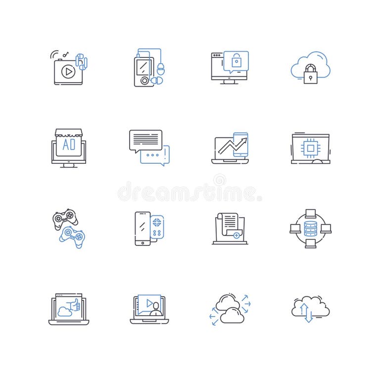 Artificial Analysis Line Icons Collection. Automation, Algorithms ...