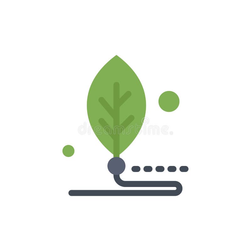 Artificial, Biology, Digital, Leaf, Life Flat Color Icon. Vector Icon ...