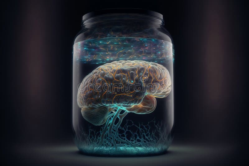 An Artificial Brain with Neural Networks in a Glass Jar. Generative a ...