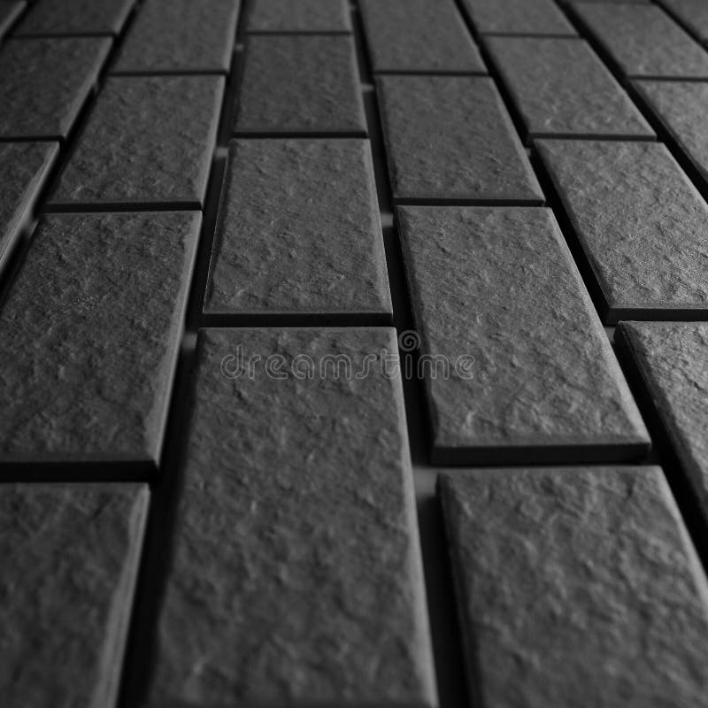 Dark Bricks for Floor and Wall Covering in Shape of Brickwork Stock ...