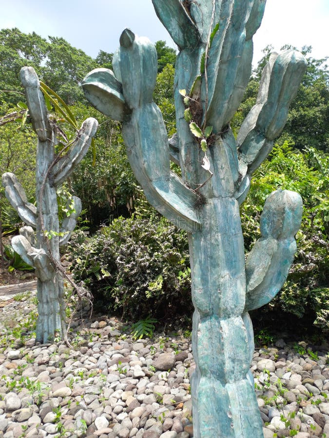Artificial Captus Made of Stone in the Garden Stock Image - Image of ...