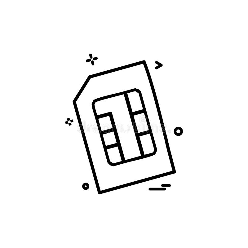 Artificial Card Intelligence Sim Icon Vector Design Stock Vector ...