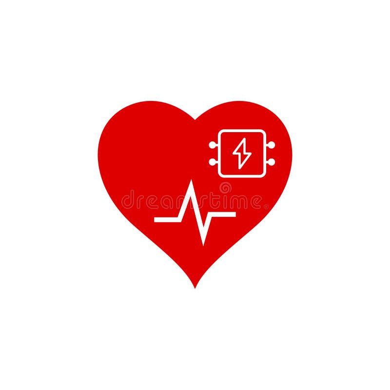 Artificial Cardiac Pacemaker Icon. Flat Vector Illustration Isolated on ... Artificial Cardiac Pacemaker Icon. Flat Vector Illustration Isolated on ...