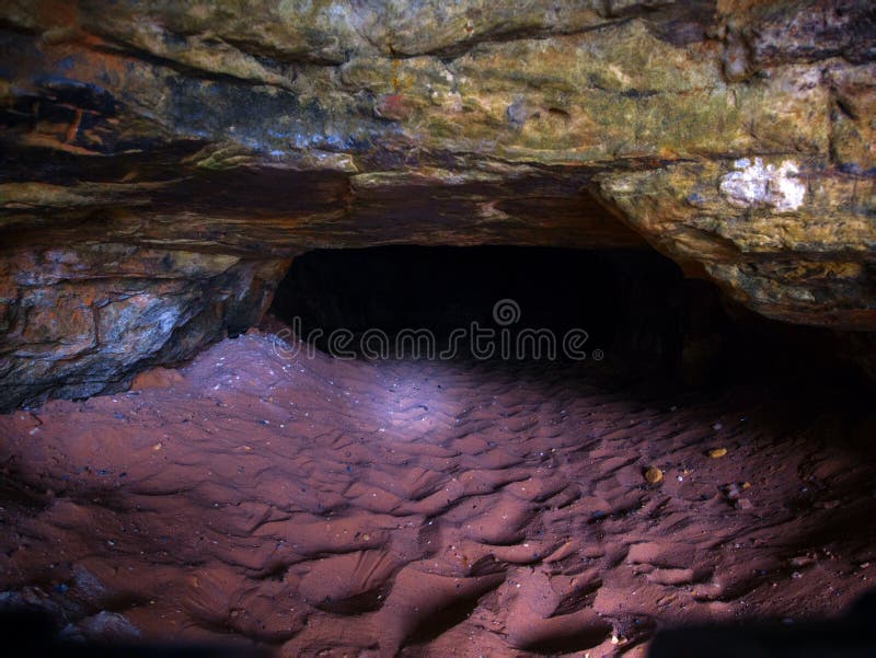 Artificial Cave Under Earth Journey Stock Photo - Image of caver ...
